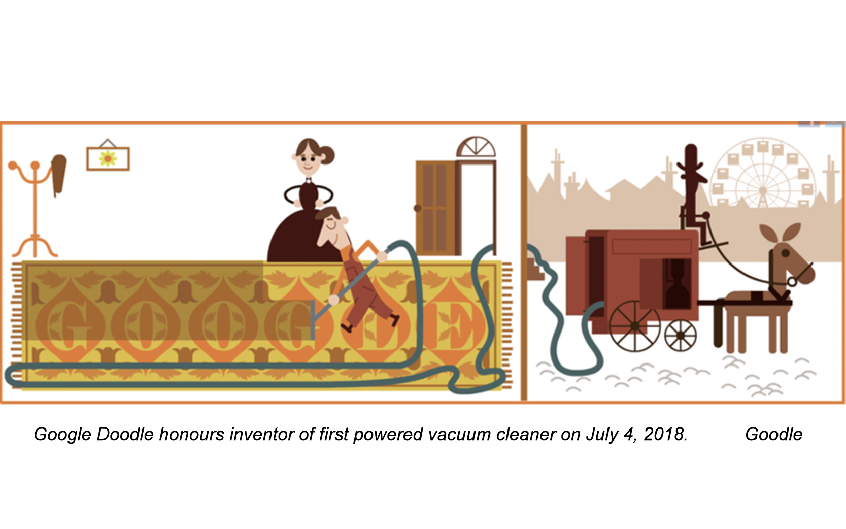 Google Doodle honours inventor of first Powered Vacuum Cleaner – You and I