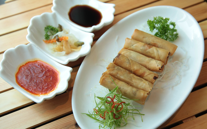 Schezwan Chicken Spring Roll – You and I